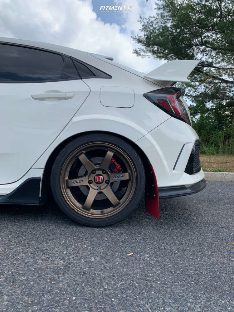 2019 Honda Civic Type R with 18x10 Rays Engineering Te37 and Yokohama ...