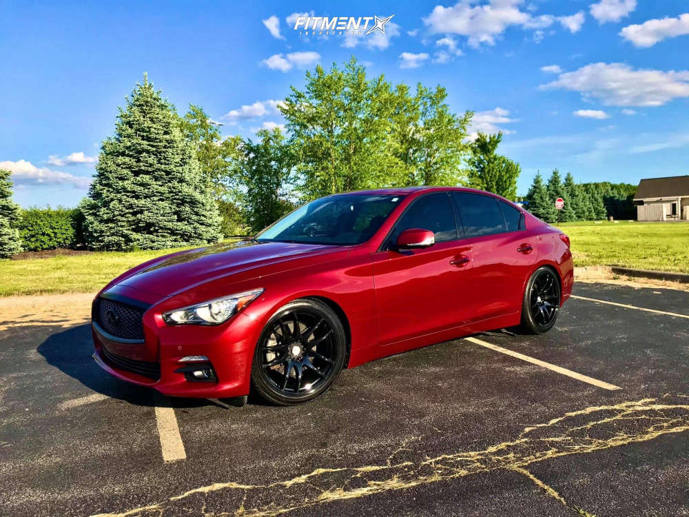 2014 INFINITI Q50 Premium with 19x9.5 ESR Sr08 and Toyo Tires 245x45 on Lowering Springs ...