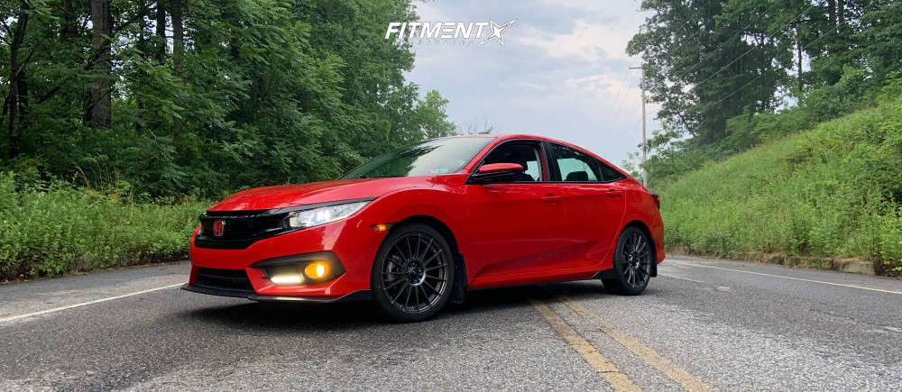 2016 Honda Civic EX with 18x8 Konig Rennform and Firestone 225x40 on ...
