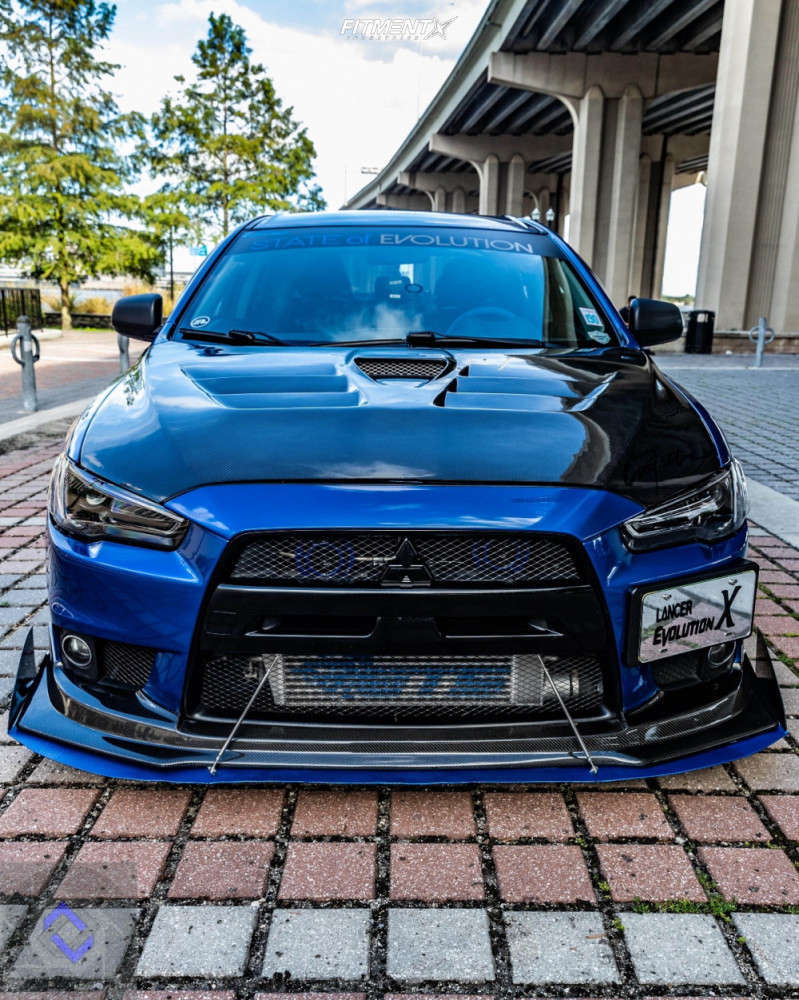 2010 Mitsubishi Lancer Evolution GSR with 18x10 WedsSport Sa-60m and Federal 245x40 on Coilovers ...