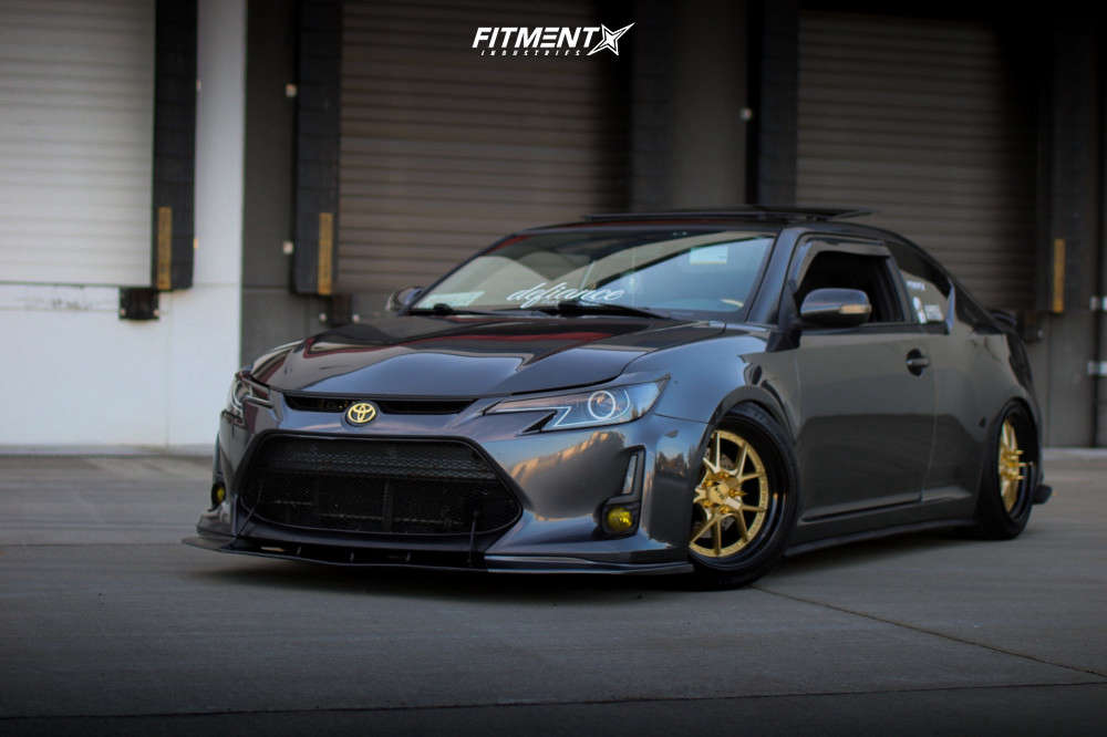2015 Scion TC Base with 18x9.5 F1R F105 and Kumho 225x45 on Coilovers ...