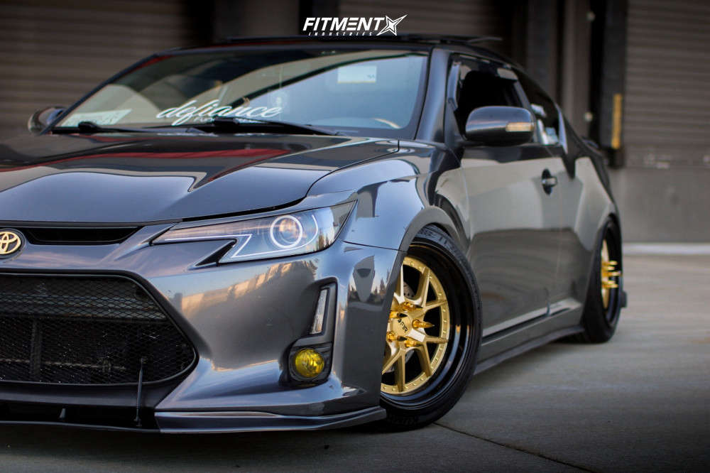 2015 Scion TC Base with 18x9.5 F1R F105 and Kumho 225x45 on Coilovers ...