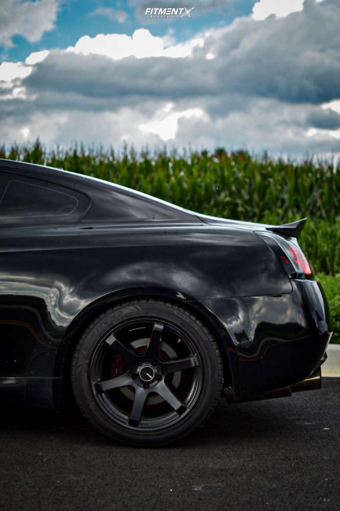 2009 INFINITI G37 X with 18x9.5 Enkei T6s and Sumitomo 255x45 on Coilovers | 1239512 | Fitment ...