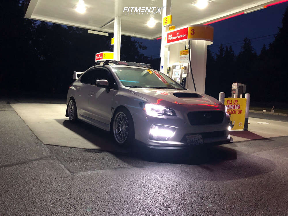 2015 Subaru WRX STI Launch Edition with 18x9.5 Enkei NT03M and Dunlop ...