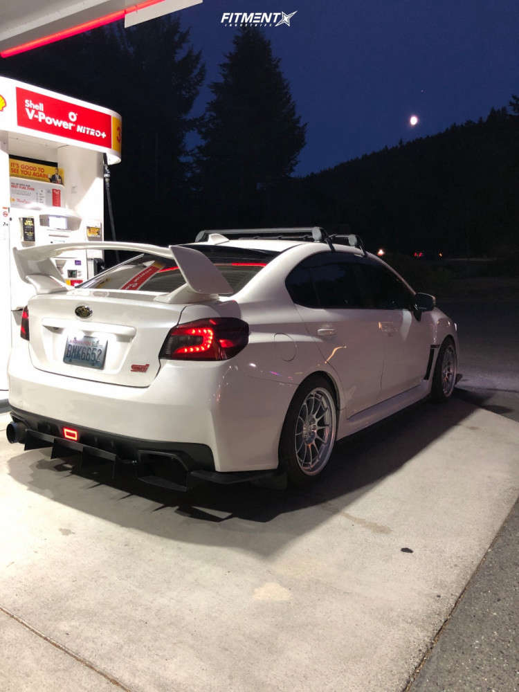 2015 Subaru WRX STI Launch Edition with 18x9.5 Enkei NT03M and Dunlop ...