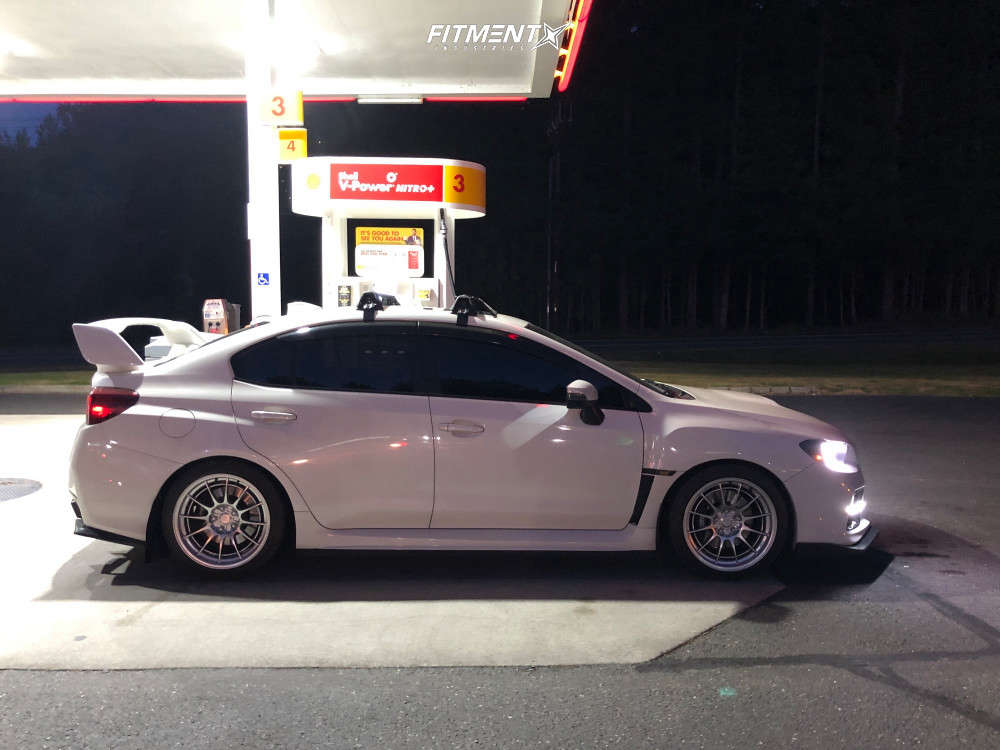 2015 Subaru WRX STI Launch Edition with 18x9.5 Enkei NT03M and Dunlop ...