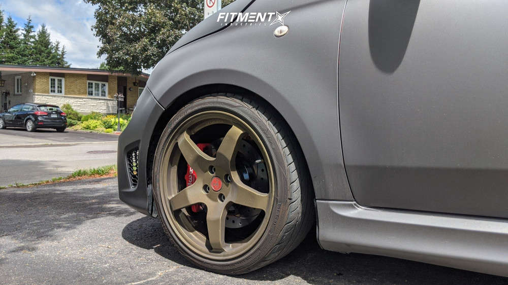 2012 Fiat 500 Abarth with 17x7.5 Neuspeed RSe05 and Yokohama 205x40 on ...