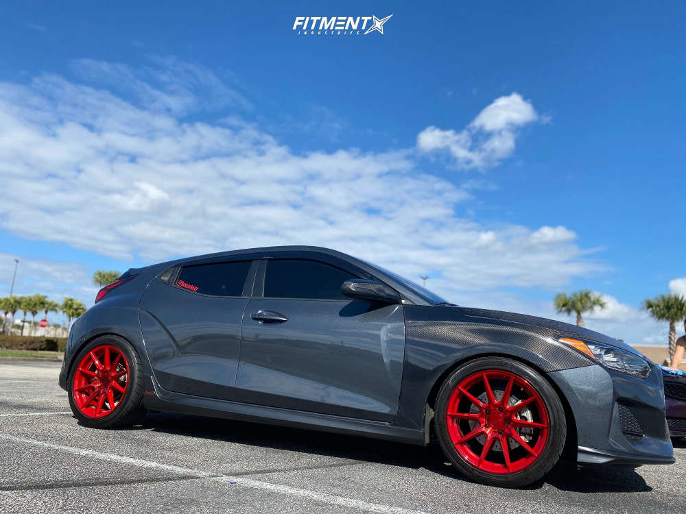 2019 Hyundai Veloster Turbo R-Spec with 18x8.5 F1R F101 and Nitto ...