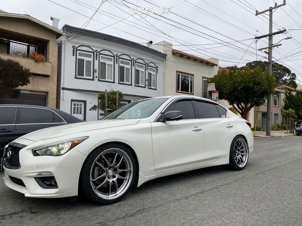 2018 INFINITI Q50 Luxe with 20x9.5 Work Emotion Cr 2p and Yokohama ...