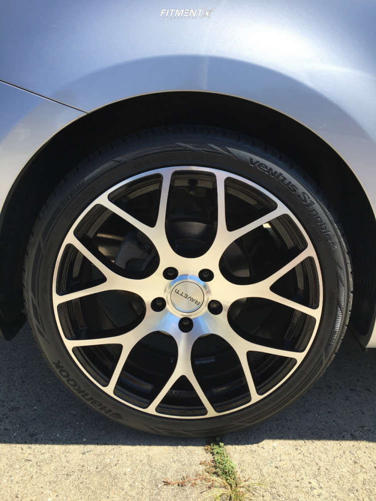 2016 Kia Forte Koup SX with 18x8 Ravetti M8 and Hankook 225x40 on Stock ...