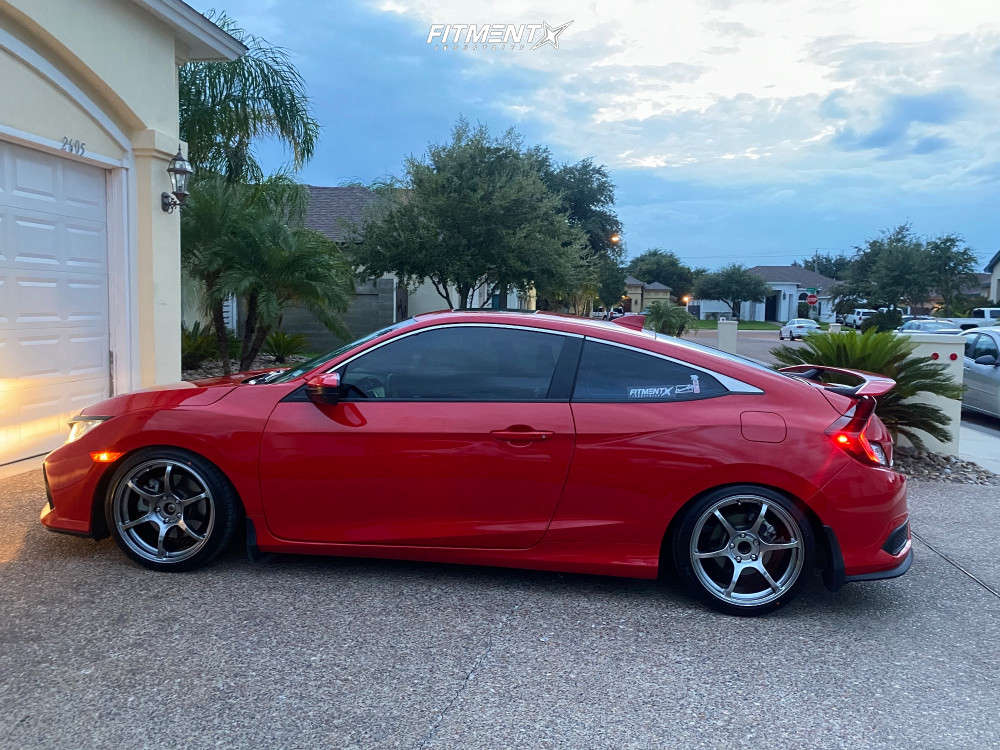 2019 Honda Civic Si with 18x8.5 AVID1 AV26 and Nexen 245x35 on Lowering ...
