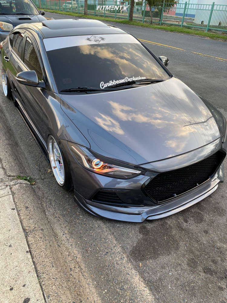 2018 Hyundai Elantra Sport with 18x9.5 ESR Cs2 and Delinte 215x40 on ...