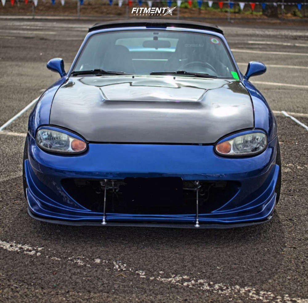 1999 Mazda MX-5 Miata Base with 15x9 949 Racing 6UL and Nankang 275x45 ...