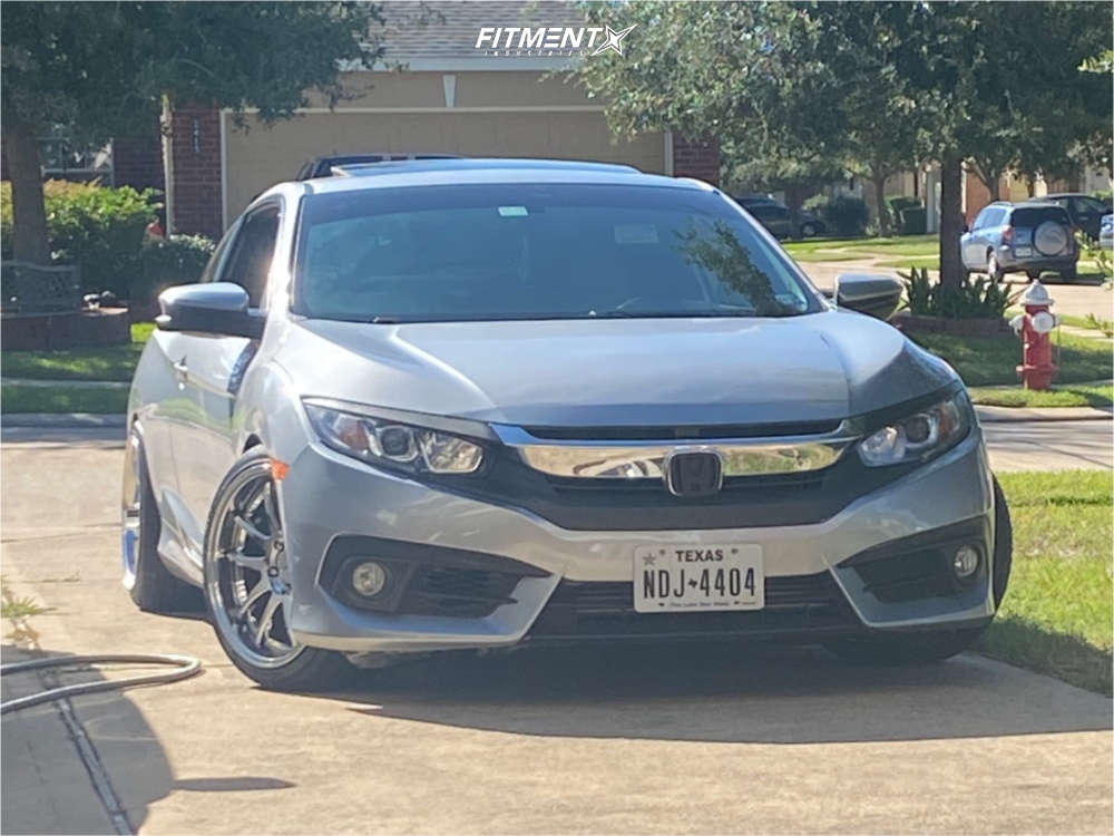 2016 Honda Civic EX-T with 18x9.5 Aodhan DS02 and Crosswind 225x40 on ...