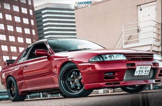 1991 Nissan Skyline R32 Base with 18x11 Work Meister S1 3p and Nitto ...