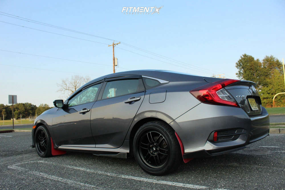 2016 Honda Civic LX with 18x8.5 MST Suzuka and Hankook 235x40 on Stock ...