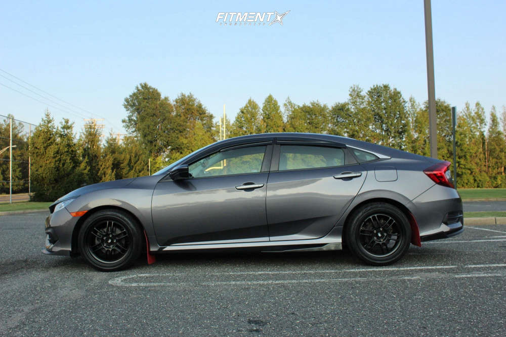 2016 Honda Civic LX with 18x8.5 MST Suzuka and Hankook 235x40 on Stock ...