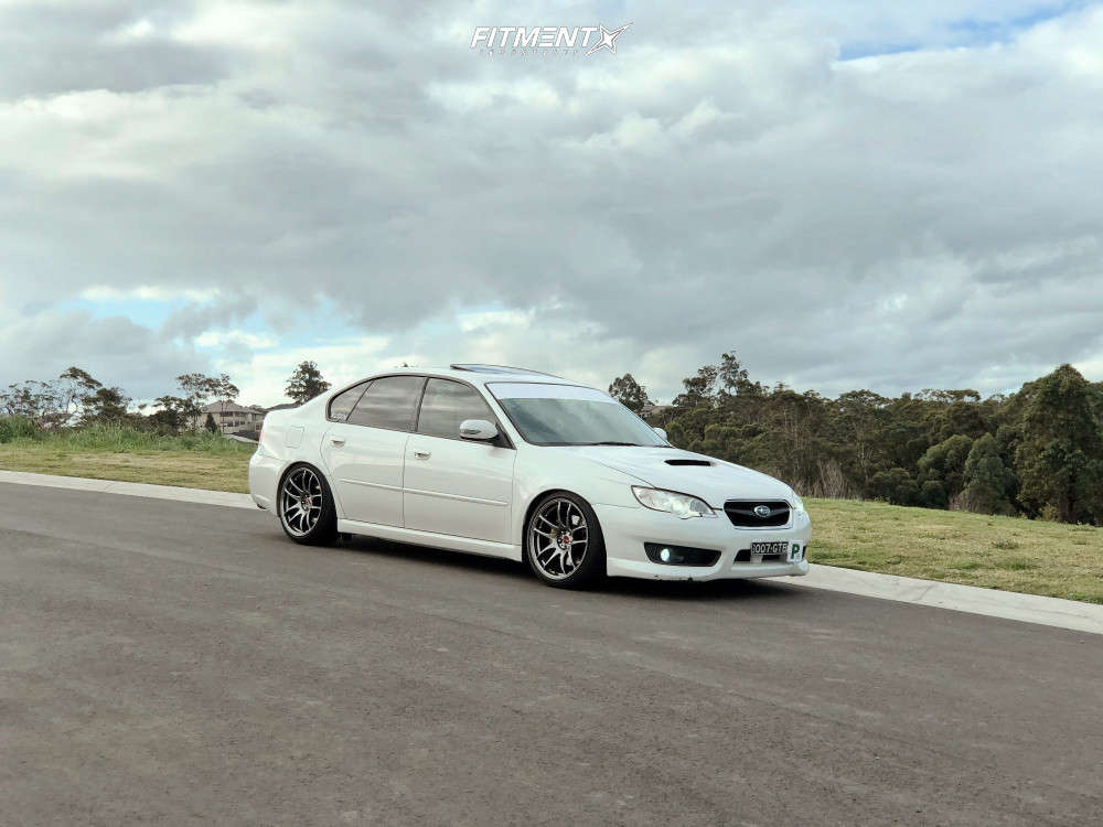 2007 Subaru Legacy GT spec.B with 18x9.5 Work Emotion Cr Kiwami and ...