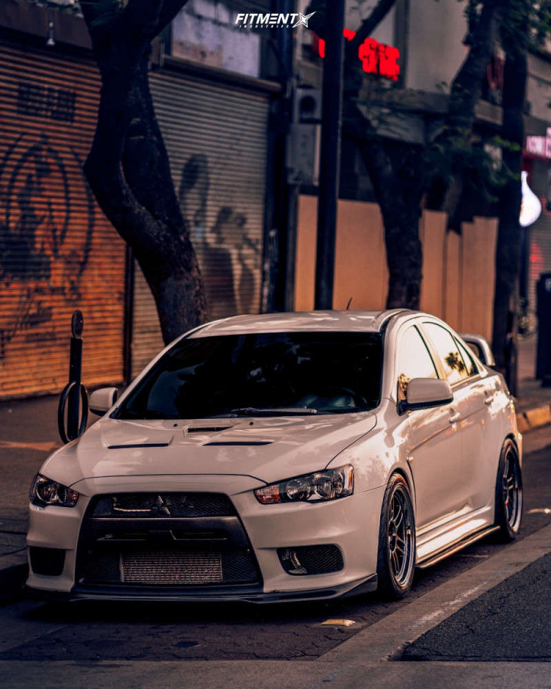 2014 Mitsubishi Lancer Evolution GSR with 18x9.5 Enkei Rpf1 and Federal ...