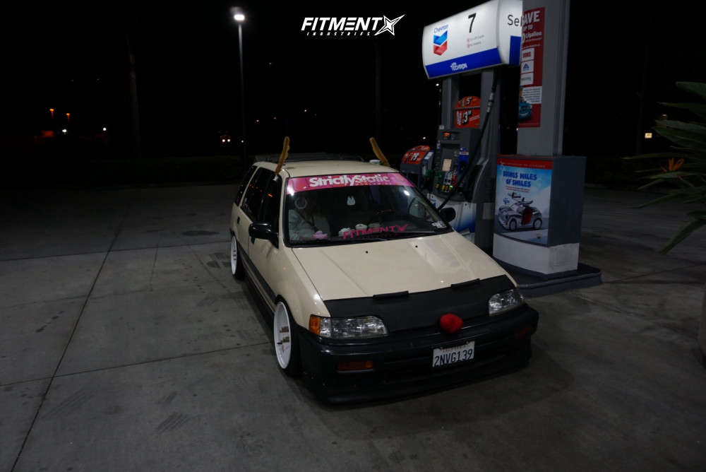 1989 Honda Civic Wagovan with 16x8 Diamond Racing Smoothie and Federal ...