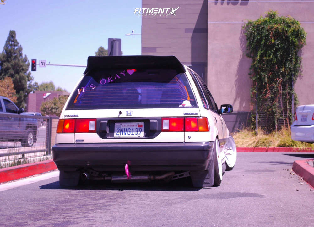 1989 Honda Civic Wagovan with 16x8 Diamond Racing Smoothie and Federal ...