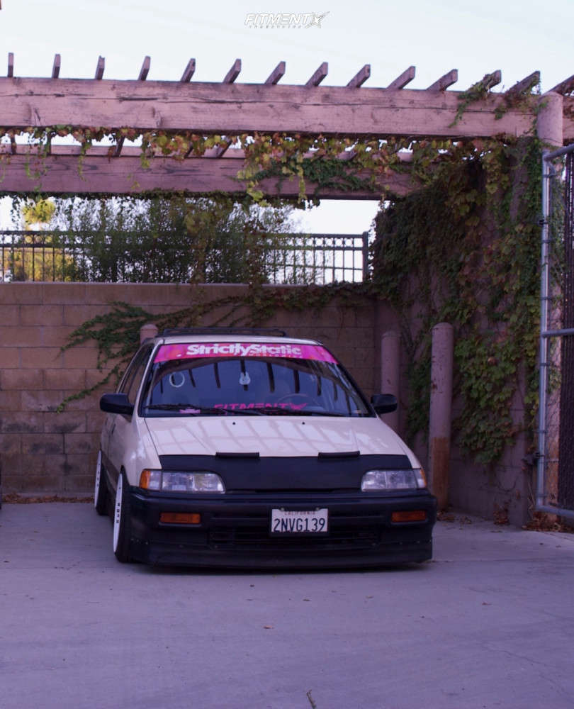 1989 Honda Civic Wagovan with 16x8 Diamond Racing Smoothie and Federal ...