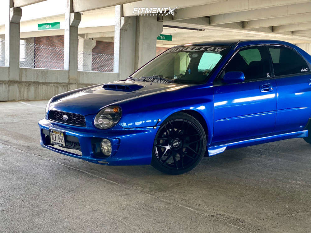 2002 Subaru WRX WRX with 18x9.5 ESR Rf1 and Ironman 255x35 on Coilovers ...