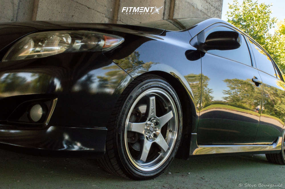 2010 Toyota Corolla S with 17x7.5 Enkei Ev5 and Mazzini 215x45 on ...