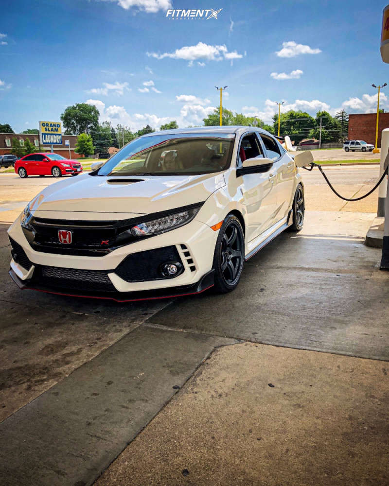 2020 Honda Civic Type R with 19x9.5 Rays Engineering 57cr and Firestone 255x35 on Stock ...