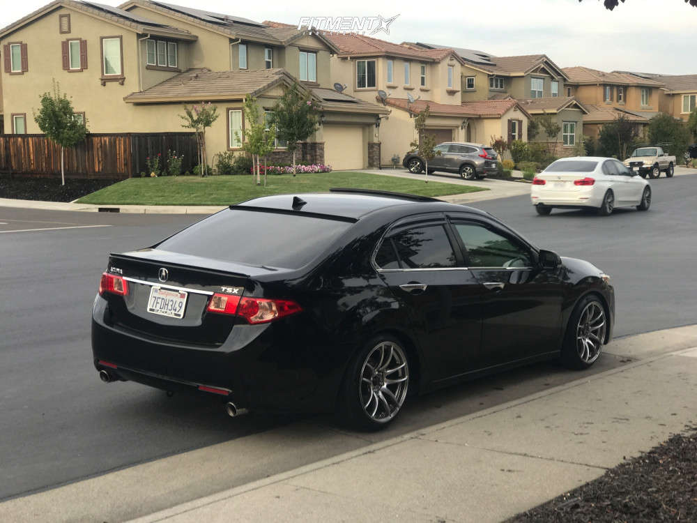 2012 Acura TSX Base with 18x9.5 Vors Tr4 and Dcenti 225x40 on Lowering ...