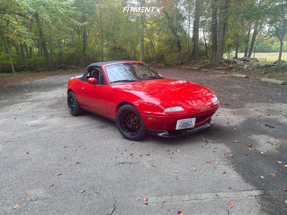1991 Mazda MX-5 Miata Base with 15x8 Konig Dekagram and Nitto 205x50 on Stock Suspension ...