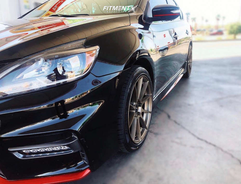 2017 Nissan Sentra Nismo with 17x8 AVID1 AV32 and Land Golden 235x40 on ...