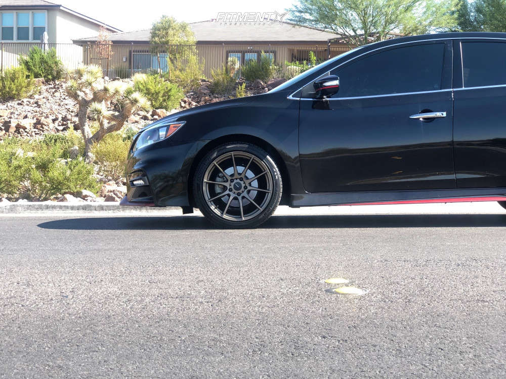 2017 Nissan Sentra Nismo with 17x8 Adv1 Av32 and Land Golden 235x40 on ...