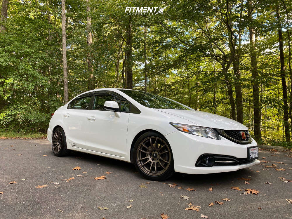 2013 Honda Civic Si with 17x8 AVID1 AV20 and Michelin 215x45 on ...