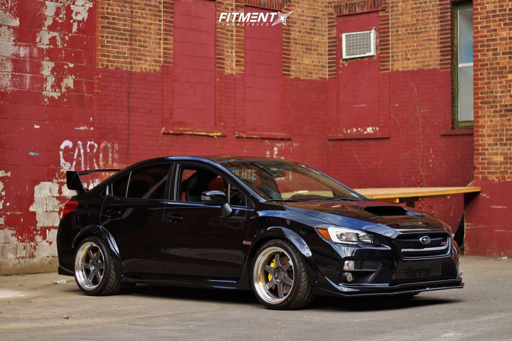2015 Subaru WRX STI Limited with 18x10.5 Volk TE37V Mark-II and Bridgestone 285x30 on Coilovers ...
