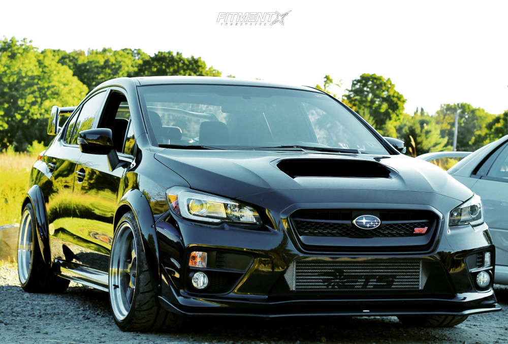 2015 Subaru WRX STI Limited with 18x10.5 Volk TE37V Mark-II and Bridgestone 285x30 on Coilovers ...