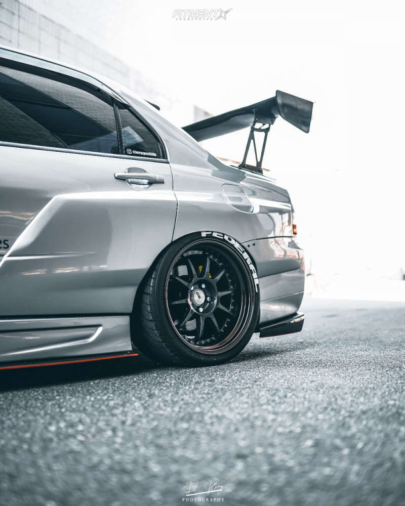 2003 Mitsubishi Lancer Evolution with 18x10.5 SSR Sp3 and Federal 285x30 on Air Suspension ...