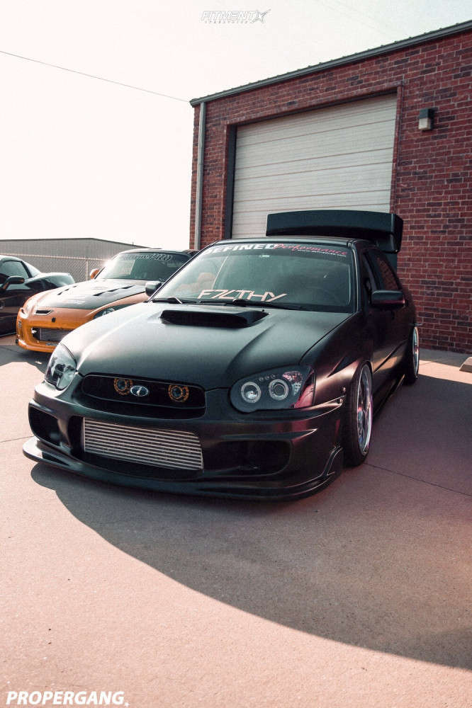 2004 Subaru WRX Base with 18x9.5 Work Vs Xx and Federal 225x40 on Air ...