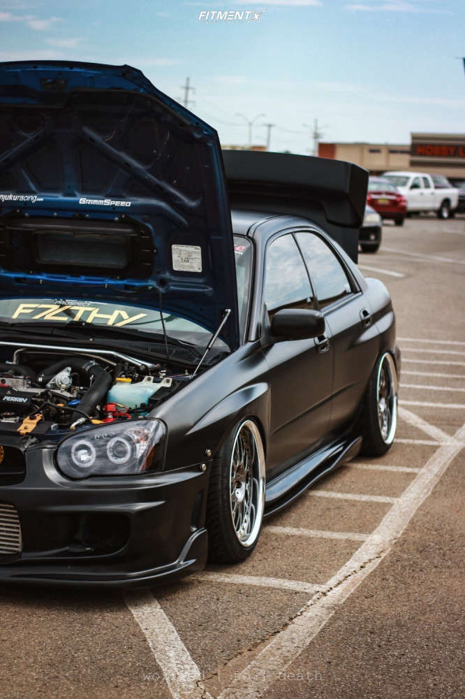 2004 Subaru WRX Base with 18x9.5 Work Vs Xx and Federal 225x40 on Air ...