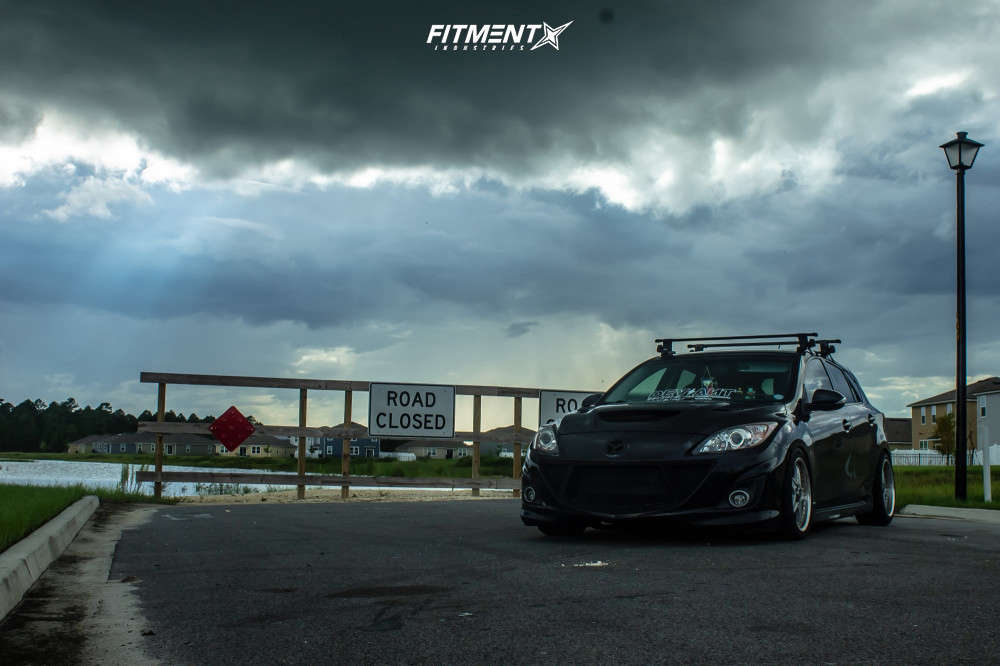 2013 Mazda 3 Mazdaspeed with 17x8 Work Ewing and Federal 235x40 on ...