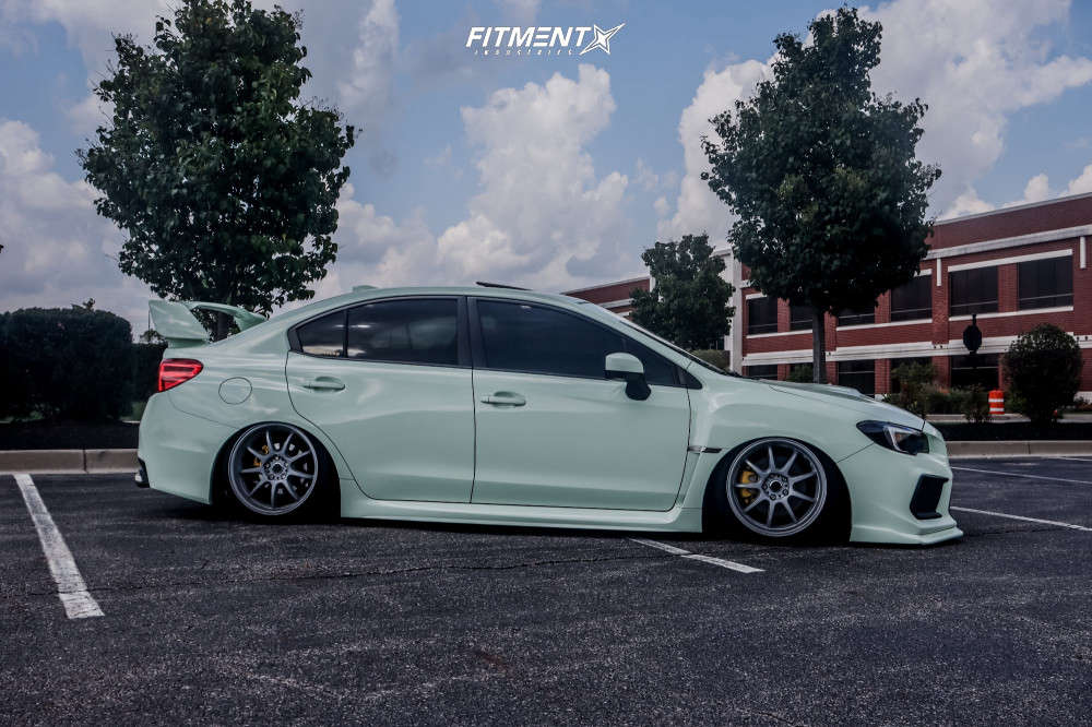 2015 Subaru WRX Premium with 18x9.5 Work Emotion D9r and Achilles 215x40 on Air Suspension ...