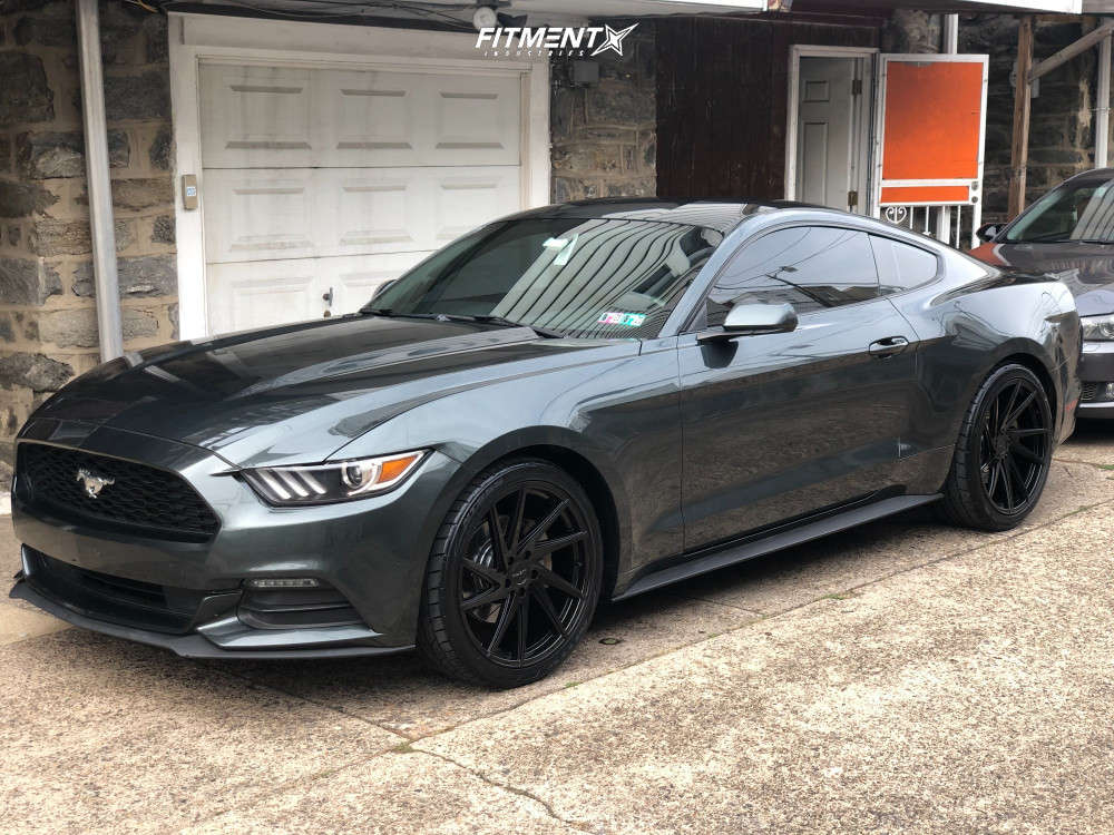2016 Ford Mustang V6 with 20x8.5 Ravetti M10 and Nitto 255x35 on Stock ...