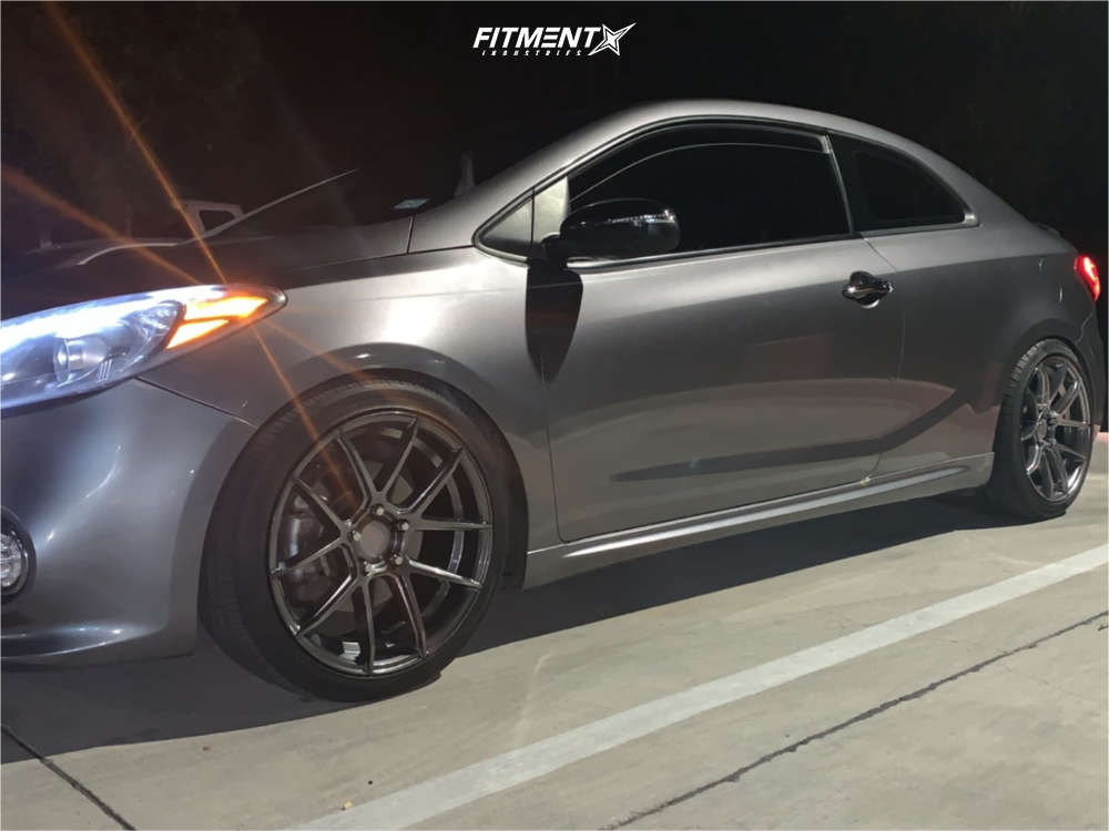 2015 Kia Forte Koup SX with 18x8.5 AVID1 SL02 and Primewell 245x40 on ...
