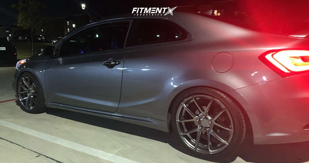 2015 Kia Forte Koup SX with 18x8.5 AVID1 SL02 and Primewell 245x40 on ...