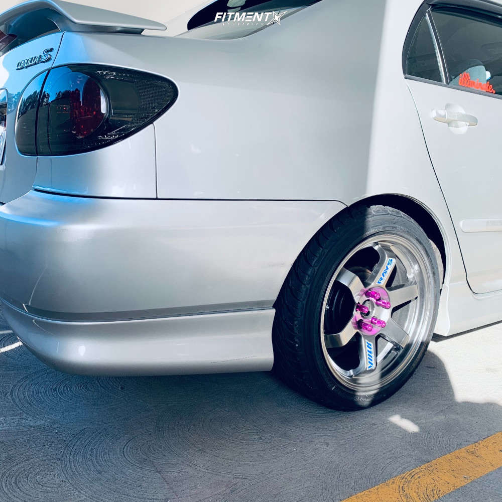 2003 Toyota Corolla S with 17x8 Volk Te37 and Federal 215x45 on ...