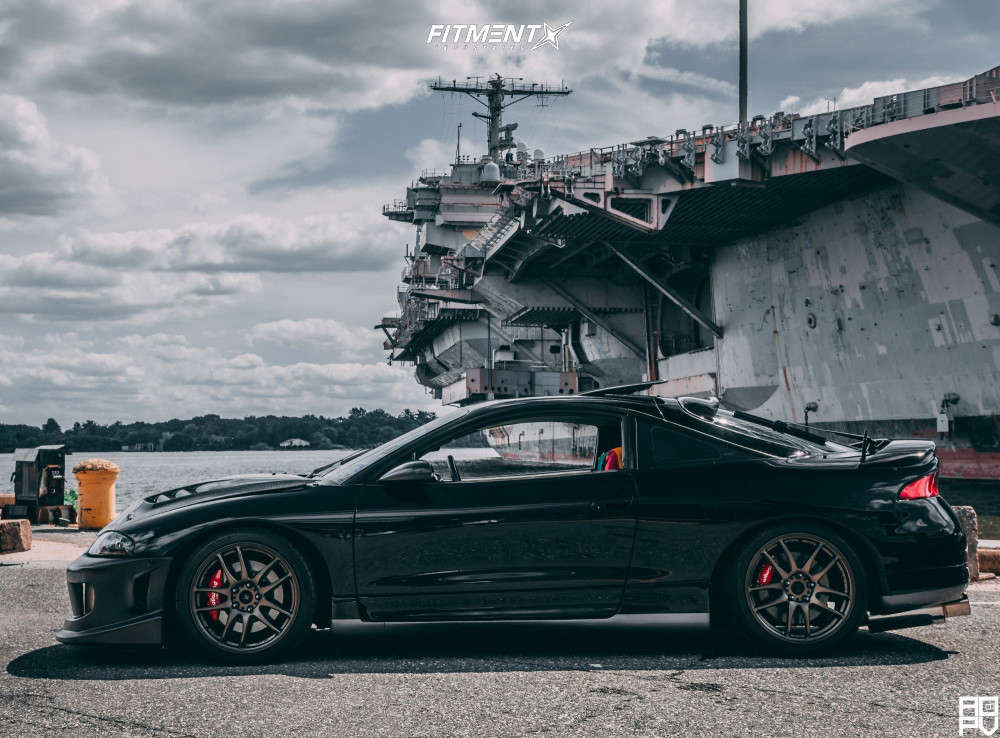 1995 Mitsubishi Eclipse GST with 18x8.5 Work Emotion Cr Kiwami and ...