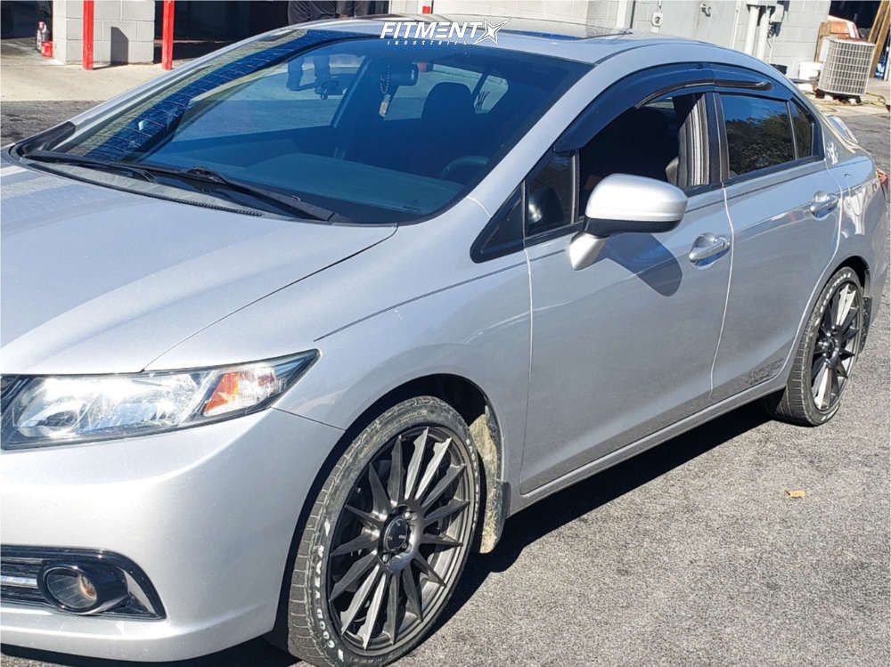 2015 Honda Civic Si with 18x8 Konig Rennform and Goodyear 225x40 on ...