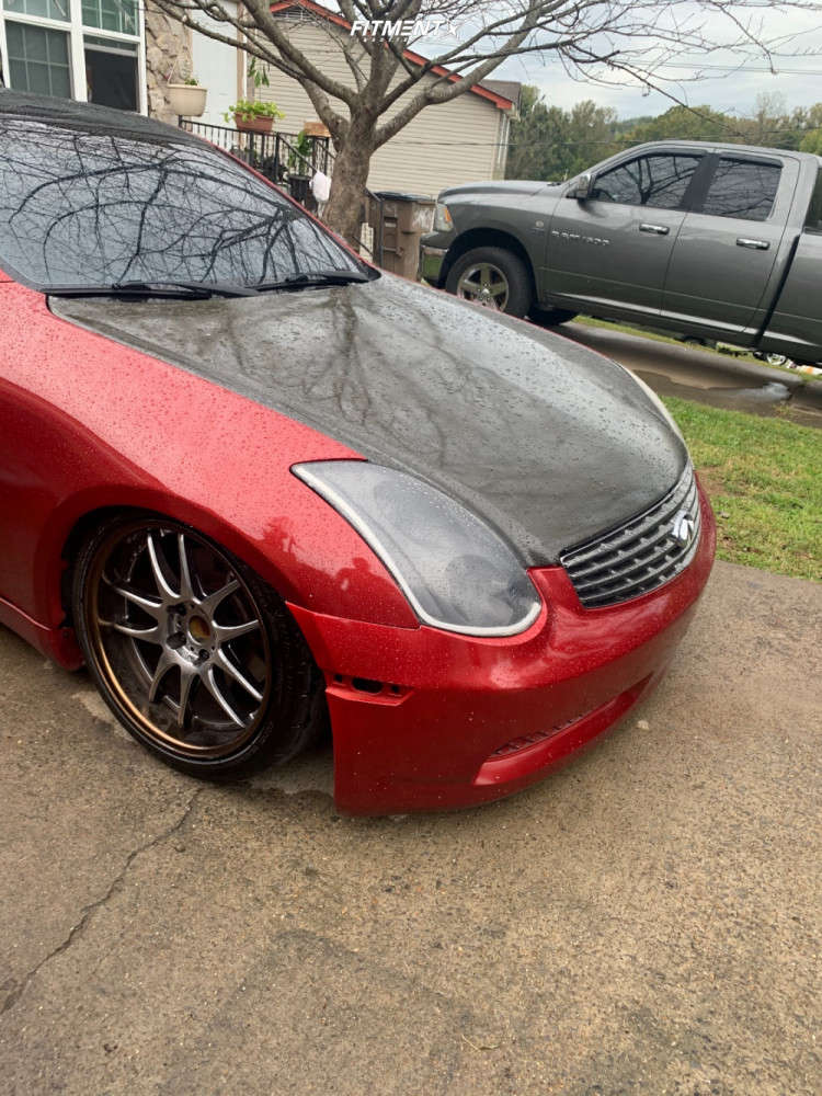 2005 INFINITI G35 Base with 19x9.5 Work Emotion Cr 2p and Firestone ...