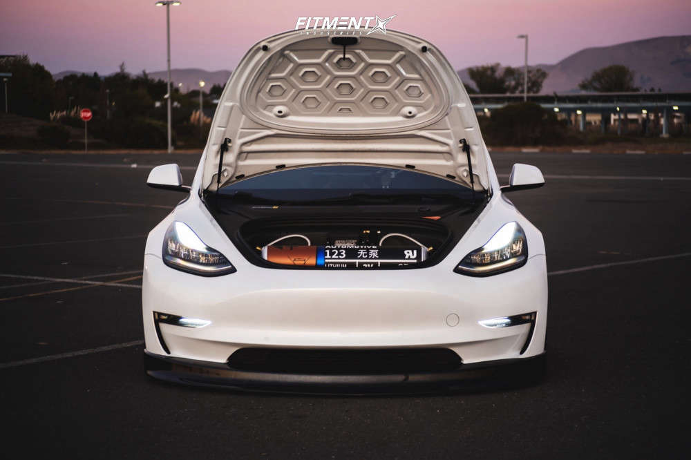 2018 Tesla 3 Long Range with 19x9.5 BBS Ci-r and Falken 255x35 on Air ...