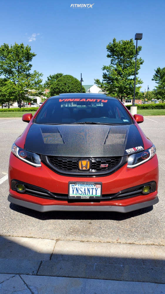 2013 Honda Civic Si with 18x8 AVID1 AV6 and Continental 225x45 on ...